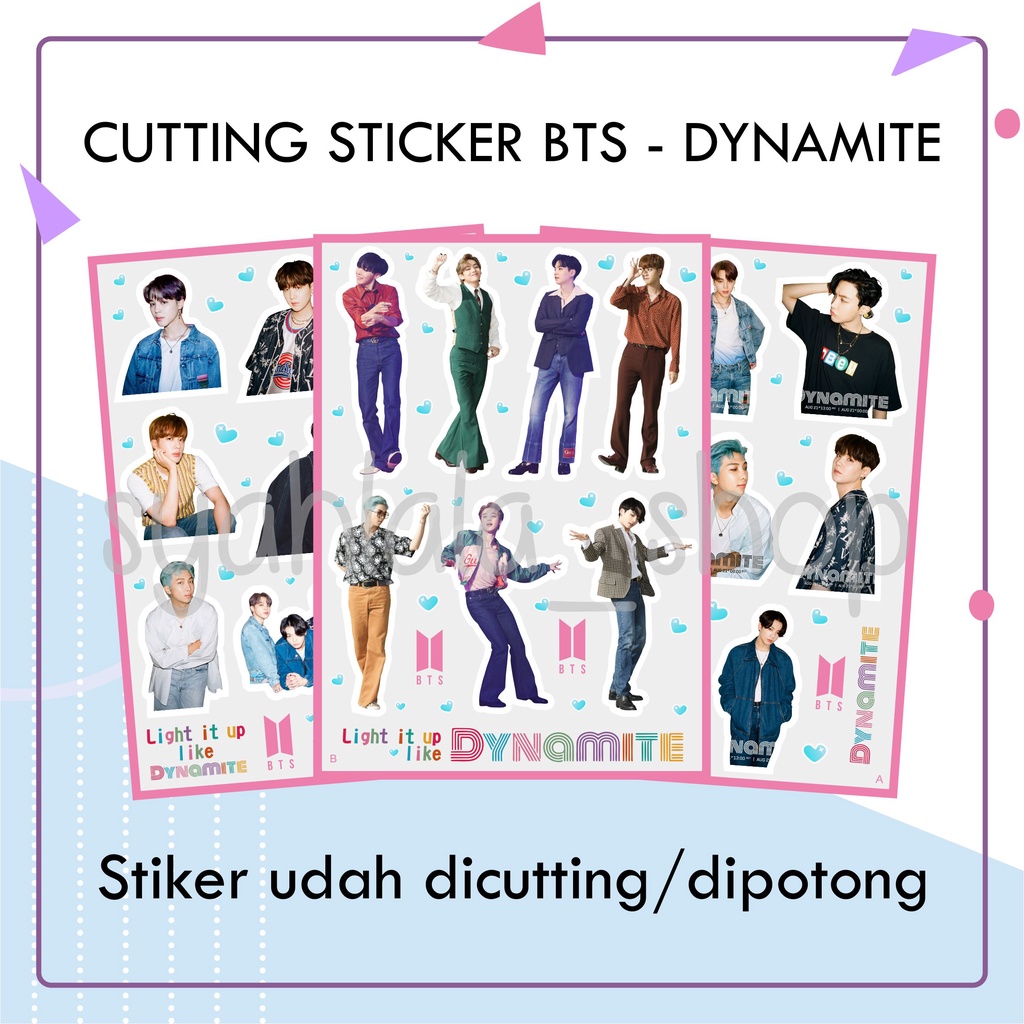 สติ๊กเกอร์ตัด BTS BANGTAN DYNAMITE และ EMOTICON VERSION สําหรับตกแต่ง ...
