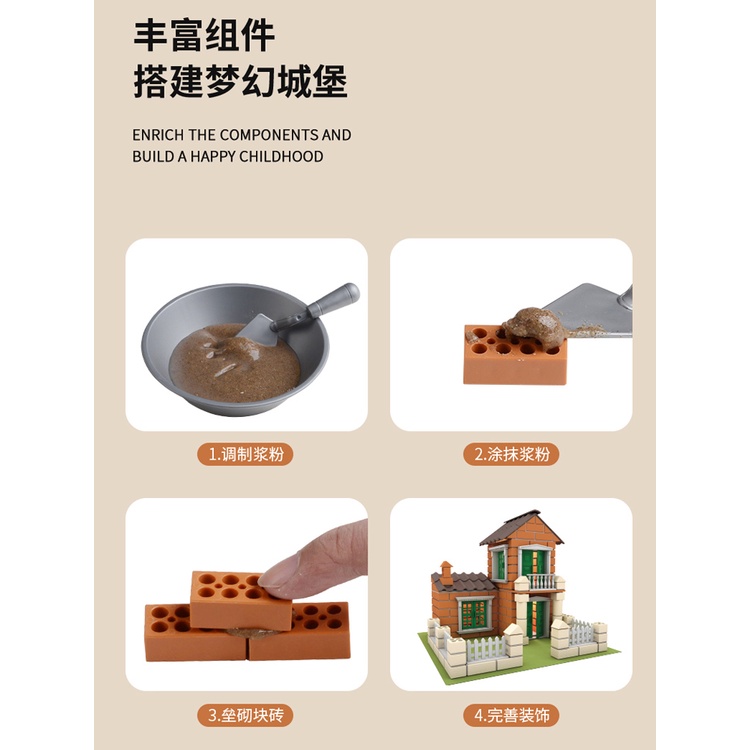 diy handmade gift บ้านหลังเล็ก model house villa house attic antique ...