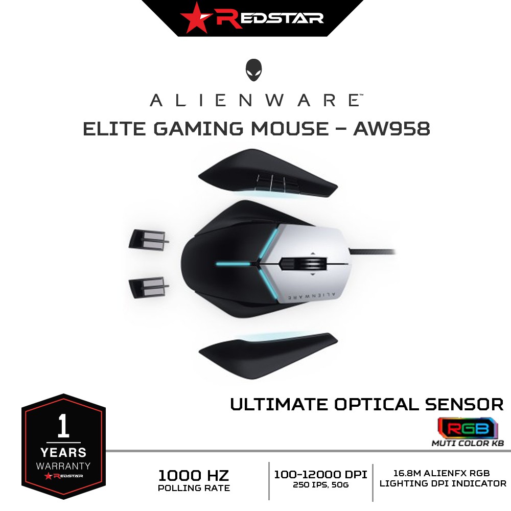 Mouse Alienware Elite Gaming Mouse AW958 - redstaronline - ThaiPick