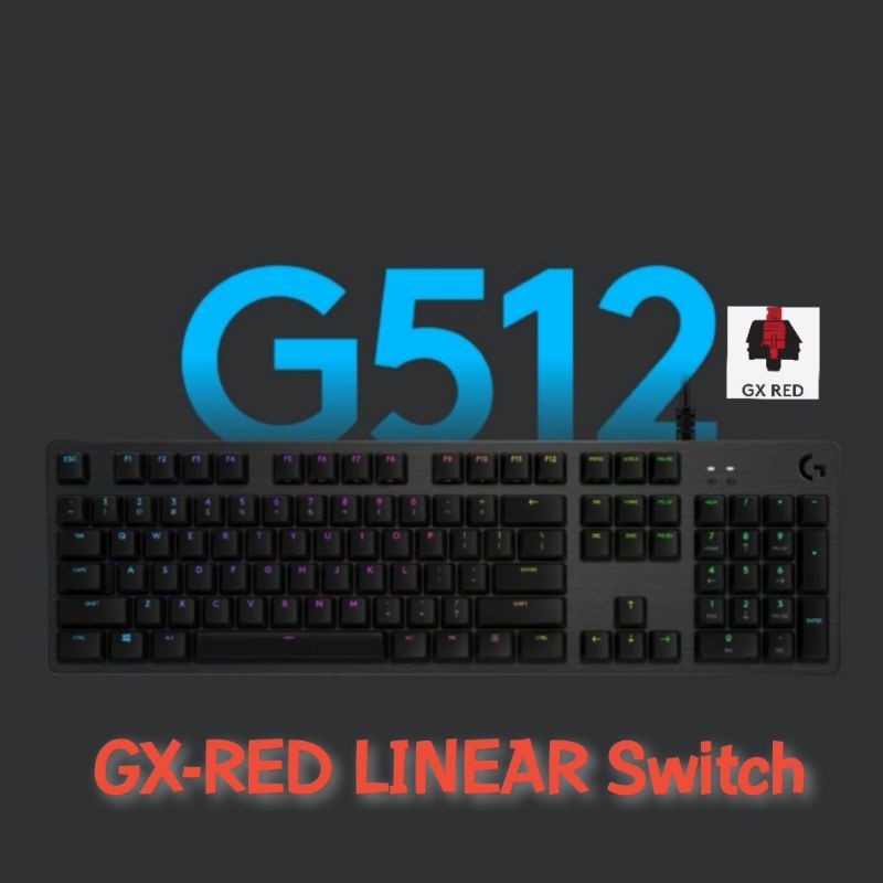 LOGITECH G512 GX RED LINEAR RGB Keyboard (TH) แป้นพิมพ์ไทย รับประกัน ...