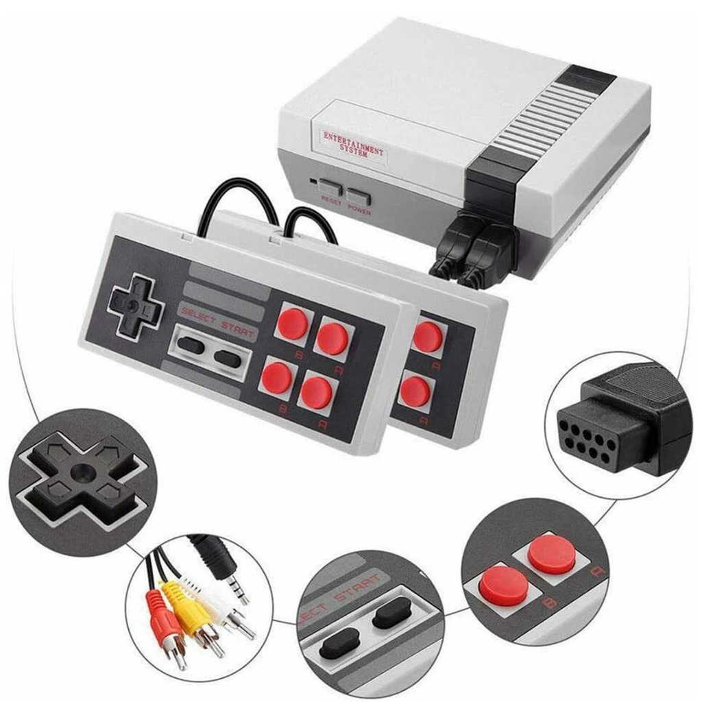 คอนโซลวิดีโอเกม 8-bit AV Output NES ขนาดเล็ก 620 เกมในตัว - tutubetty ...