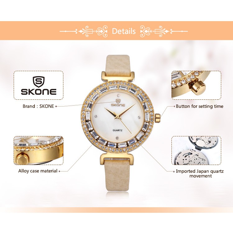 Skone Fashion Women Watches Luxury Brand Ladies Dress Quartz Watch ...