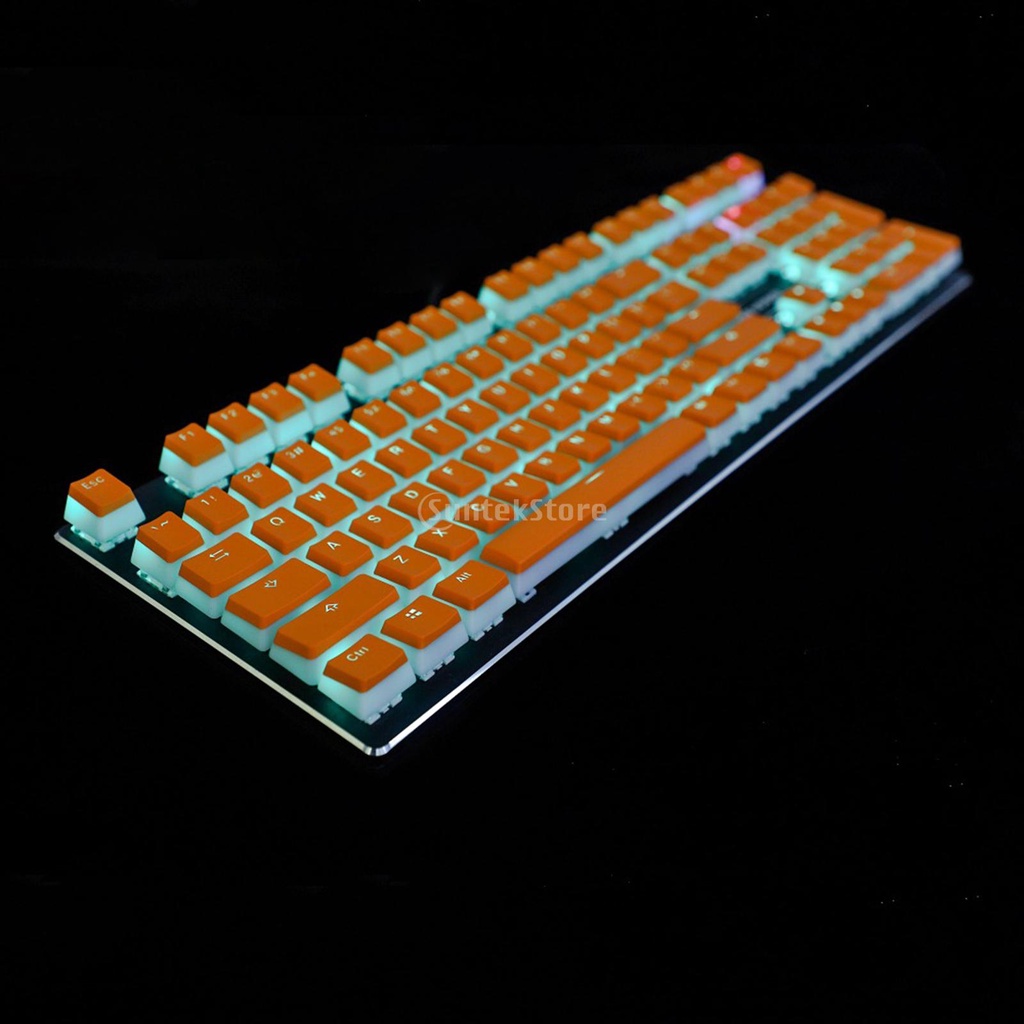 108 Keys Keycaps Double Shot PBT Pudding Keycap Set DIY for Cherry MX ...