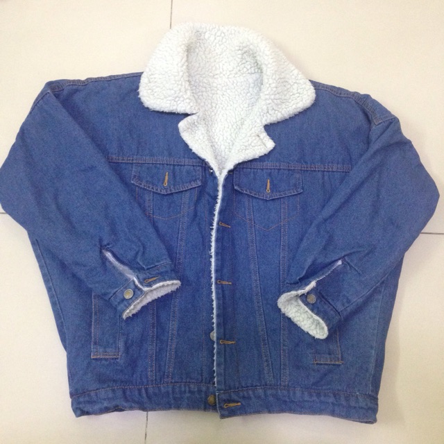 Winter oversize jean jacket | Shopee Thailand