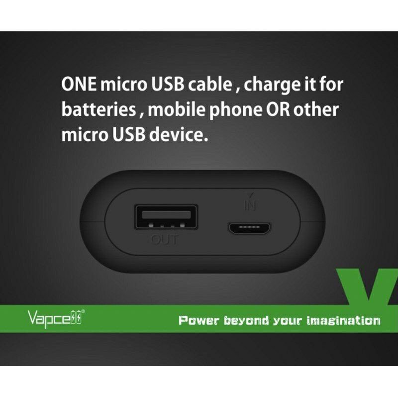เครื่องชาร์จถ่าน 2in1 Vapcell P2 charger& power Bank (สำหรับถ่าน18650 ...