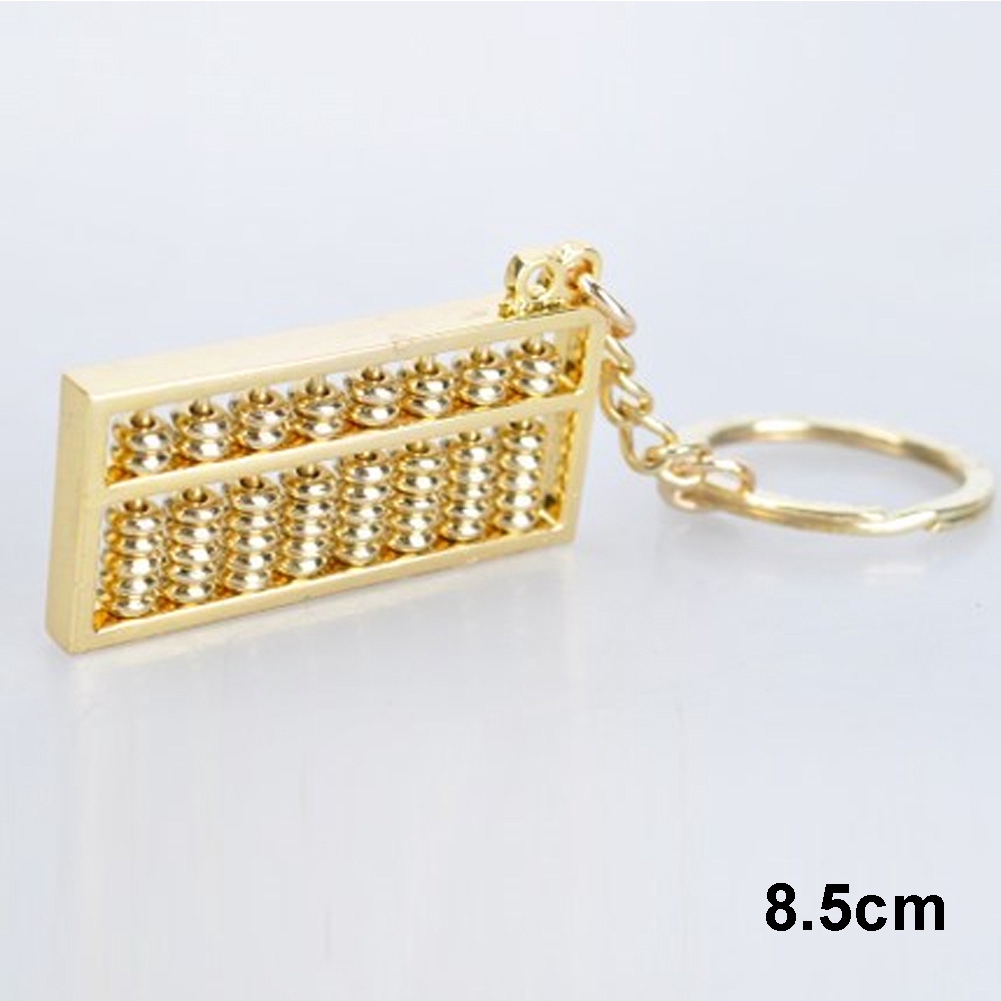 Keychain 9 Rows Gold Abacus Chinese Style Key Ring Novelty Pendant ...