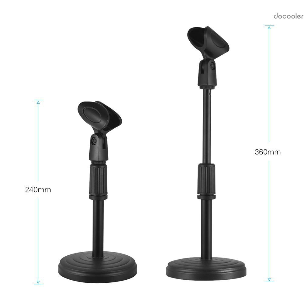 codPortable Fixed Desk Microphone Stand Mic Holder with Clip 205mm ...