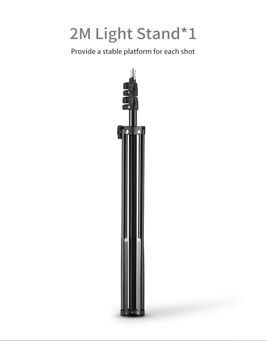 2M 1/4 Screw Light Stand Tripod For Photo Studio Softbox Video Flash ...