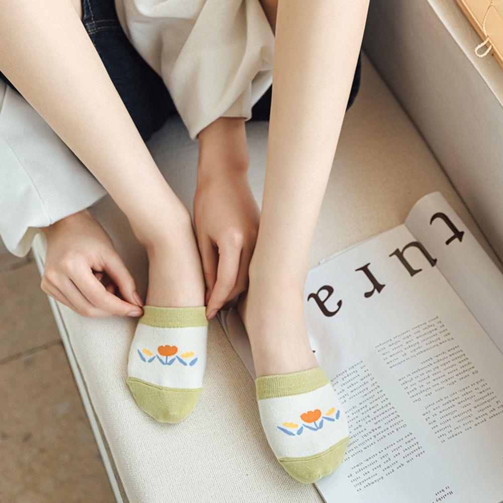 JEROMY Lovely Women Socks Simple Cotton Forefoot Socks Korean Style ...