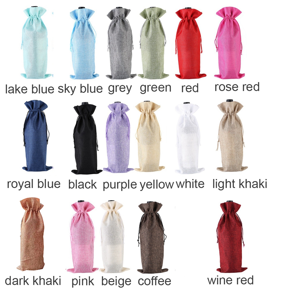 Mxgoods ถุงผ้าลินินหลากสีขนาด 750 มล . 10 ชิ้น / ชุด - mxgoods.th - ThaiPick