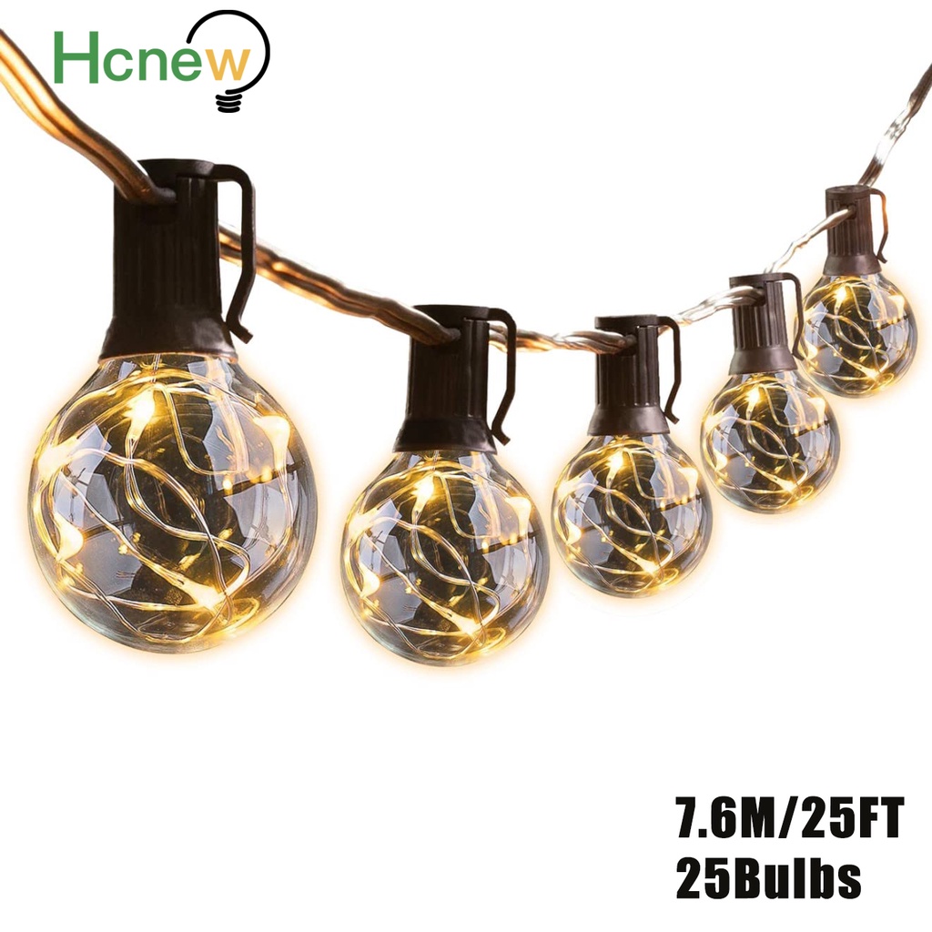การจัดส่งที่รวดเร็วOutdoor G40 Led String Lights 7.6M 25PCS Copper wire ...