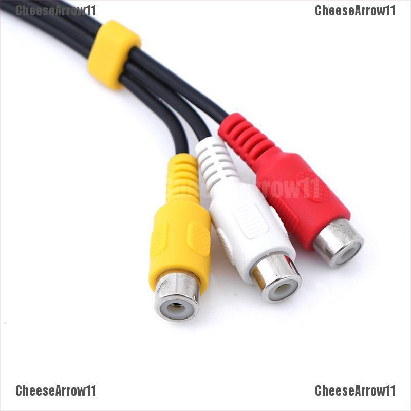 CheeseArrow 1Pc 3.5mm mini aux male stereo to 3 RCA female audio video ...
