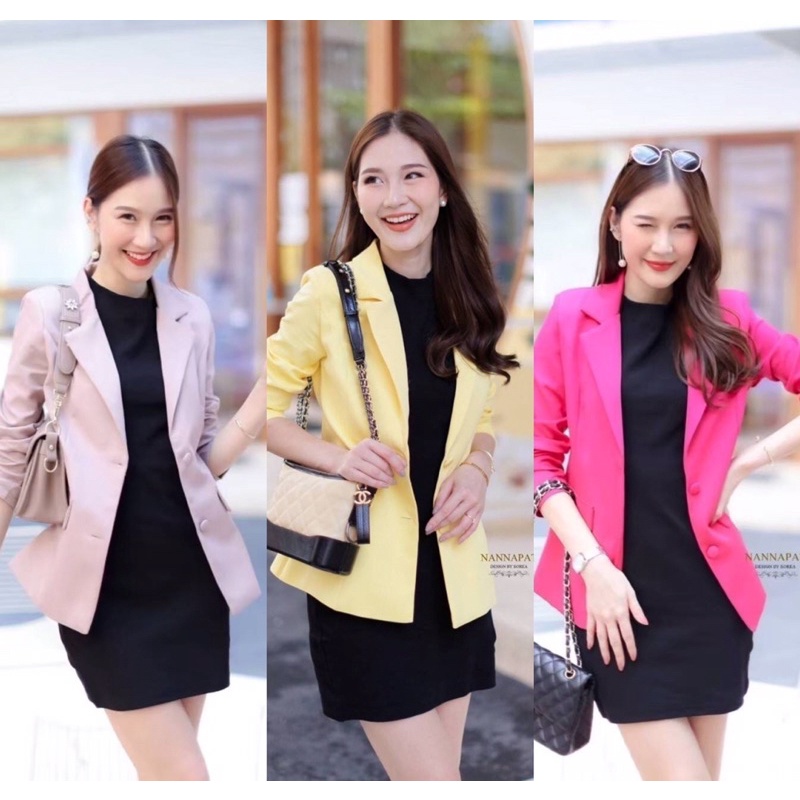 M10 S-XL Set ชุดเซ็ต เซต2ชิ้น เซตสูท สูทเดรส ชุดเข้าเซต เซตสูทแฟชั่น ชุดออกงาน ชุดทำงาน NANNAPAT ...