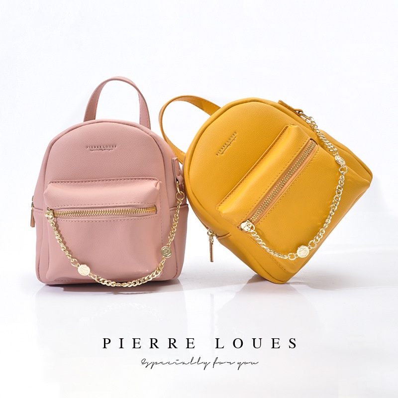 Pierre Loues ใหม่ กระเป๋าเป้สะพายหลัง กระเป๋านักเรียน แฟชั่นสไตล์เกาหลี ...