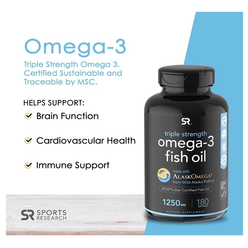 SR Sports Research Omerga-3 Fish Oil 1250mg - vitacircle - ThaiPick