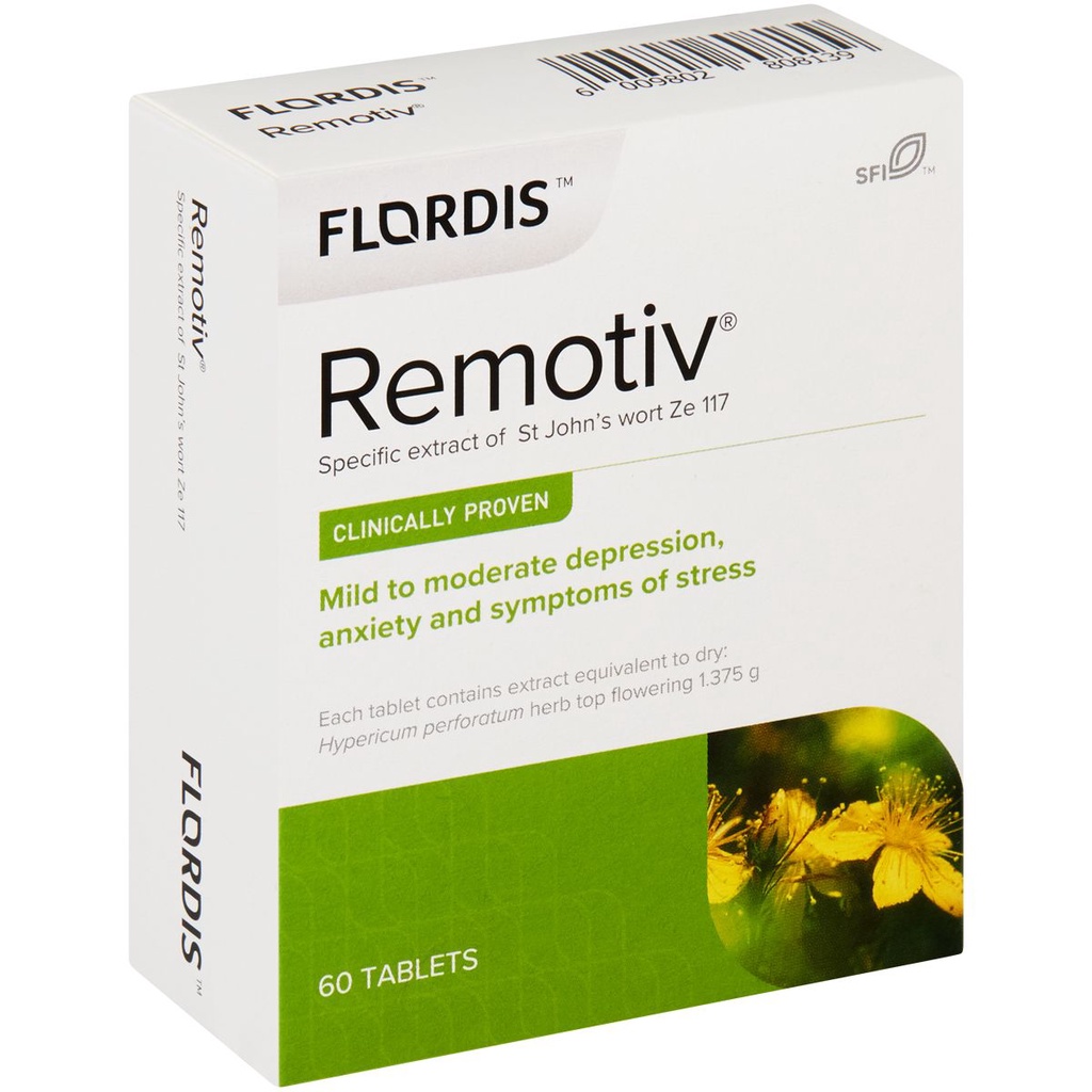 ลดอาการซึมเศร้า ผ่านการทดสอบทางคลีนิค Flordis Remotiv 60 Tablets ...