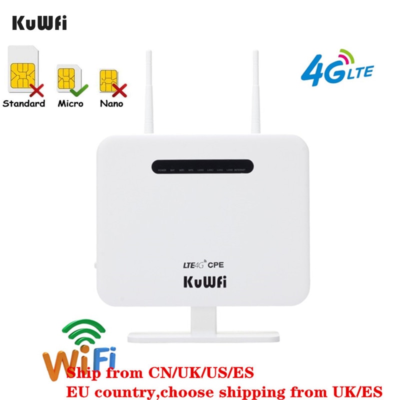 KuWFi Update Version Wireless Router 4G LTE Router 150Mbps 4G CAT4 CPE ...