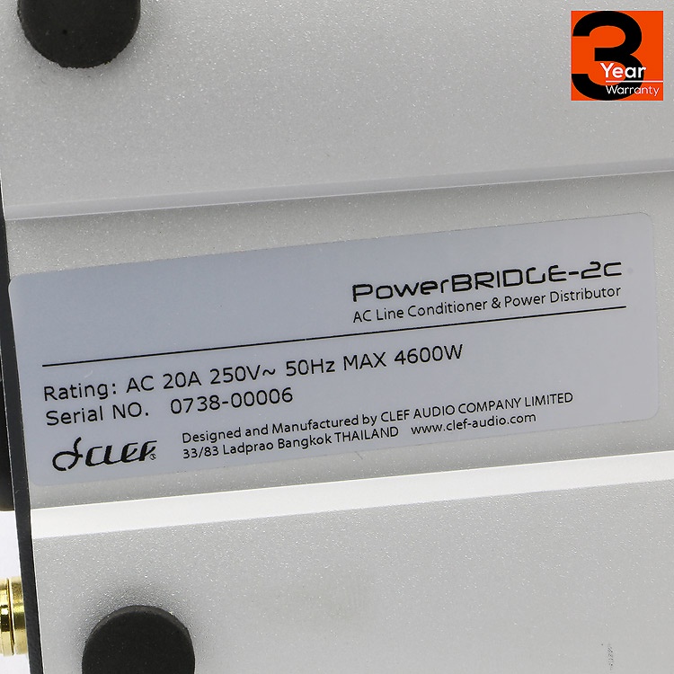 NEW Clef Powerbridge 2C ปลั๊กรางกรองไฟ 20แอม กันฟ้าผ่า ไฟกระชากแบบ 2 ช่องเสียบ ประกันศูนย์ 3ปี ...