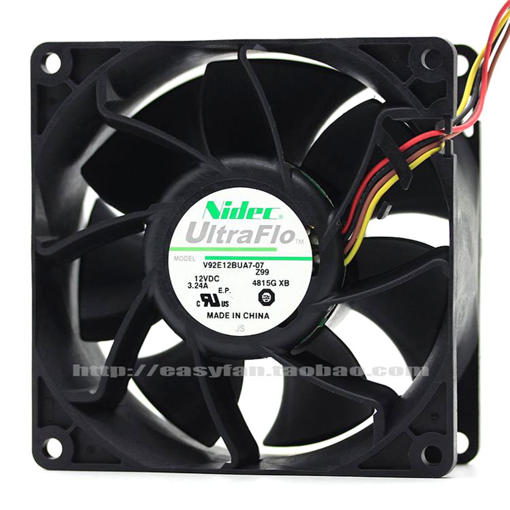 For Nidec V92E12BUA707 9038 90X90X38MM 9CM DC 12V 3.24A 9CM cooling fan ...