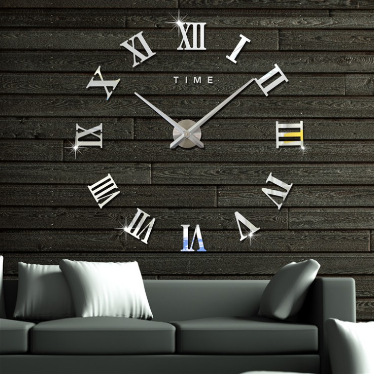 Decorative Roman Numeral Large Modern Wall Clock For Home Living Room ...
