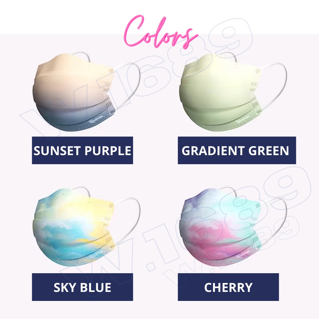 IRIS Ohyama Gradient Mask กล่อง20ชิ้น หน้ากากอนามัยไล่สี IRIS ...