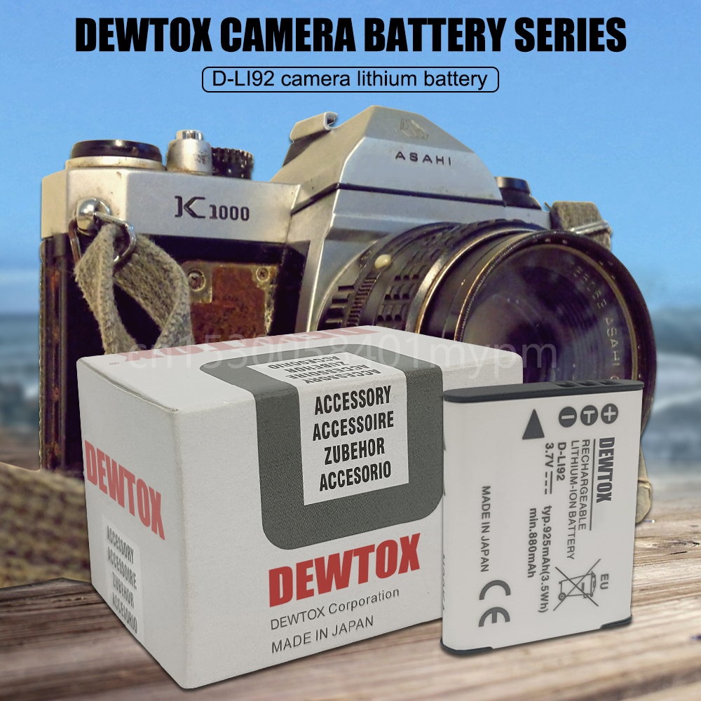 925mAh 3.7V D-Li92 DLi92 Li-ion Camera Battery for Brand Camera XZ-1 SP ...