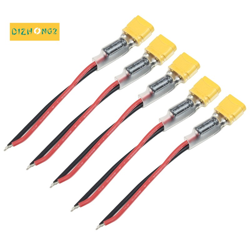 5PCS RC Battery Cable Silicone XT30 Plug Connector Power Cord with for ...