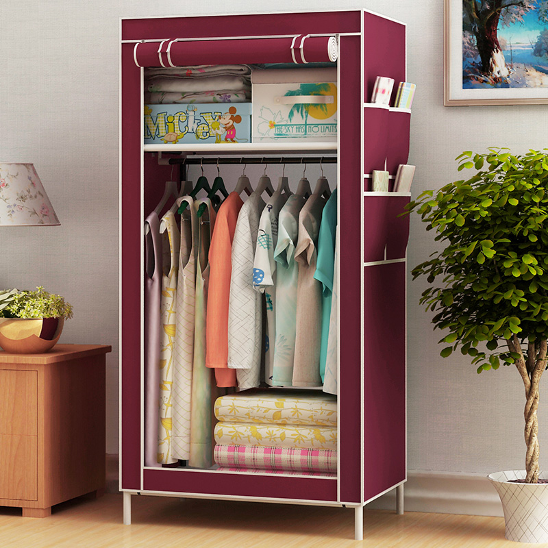 New product specials simple cloth wardrobe bold reinforced solid wood ...