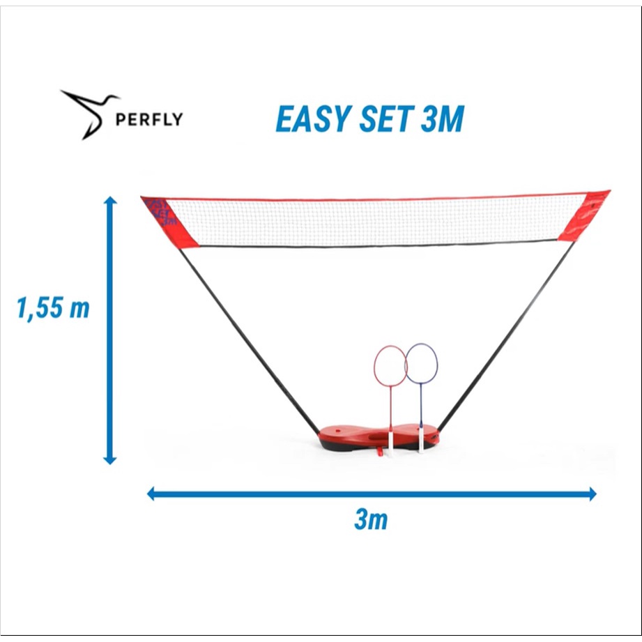 พร้อมส่ง PERFLY เน็ตแบดมินตันพกพา เน็ตแบด ตาข่ายแบดมินตัน รุ่น EASY NET ...