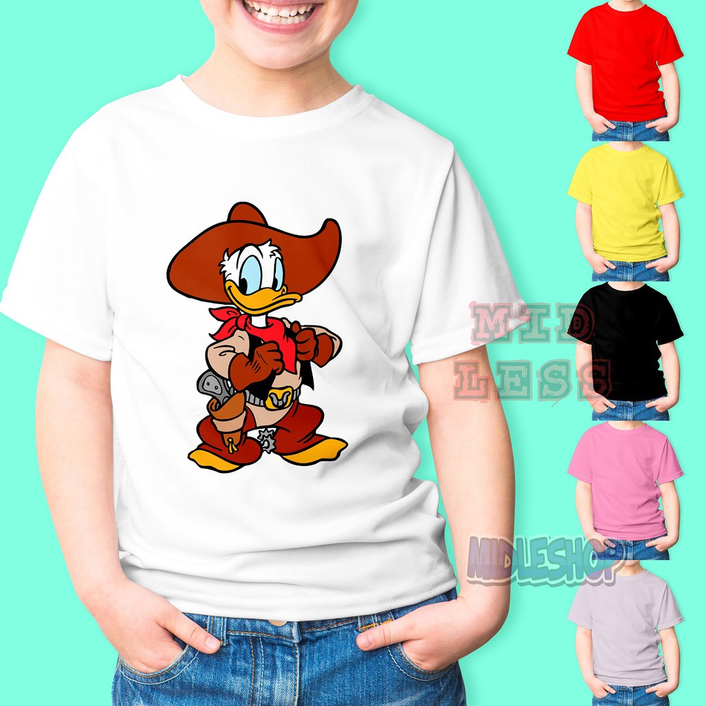 เสื้อยืดพิมพ์ลาย Donald Cowboy แฟชั่นเด็ก - midle.shop.th - ThaiPick