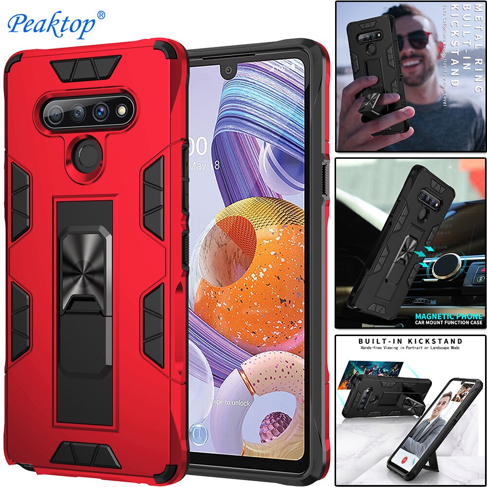 เคสโทรศัพท์มือถือ Tpu แบบแม่เหล็กตั้งได้สําหรับ Capa Lg K51 Lg Stylo 6 ...