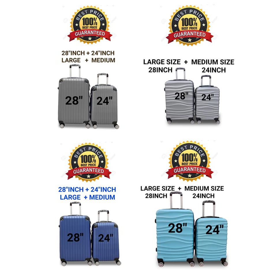 LARGE SIZE + MEDIUM SIZE (28"INCH+24"INCH) PREMIUM ABS TRAVEL LUGGAGE ...