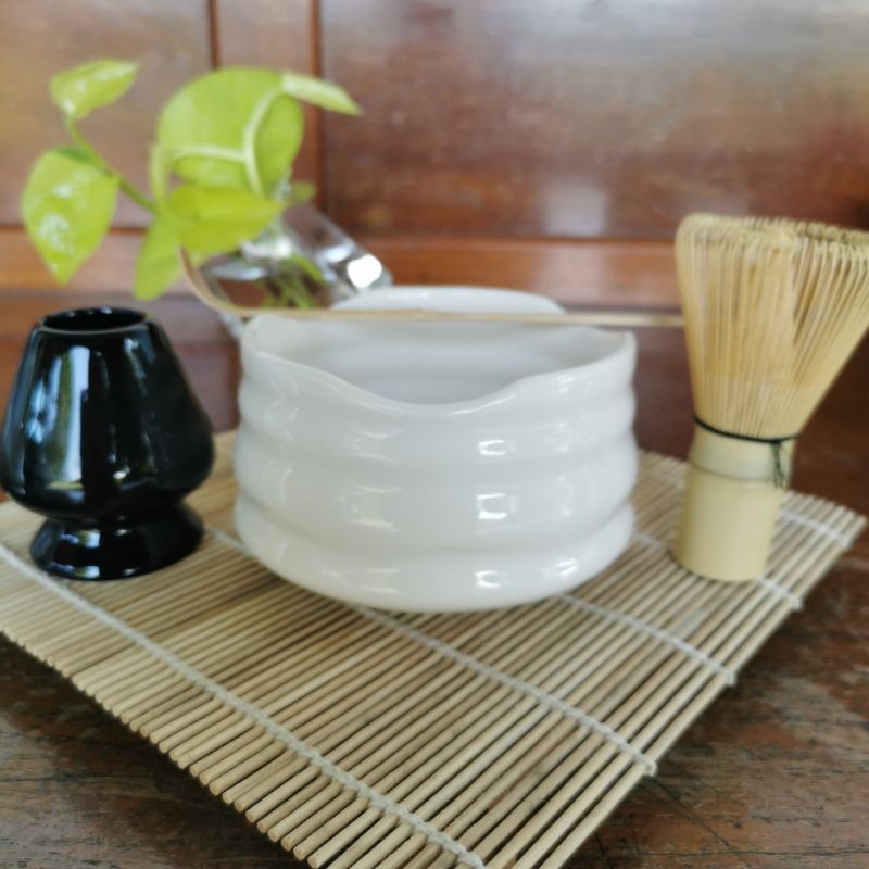 SEIKO อุปกรณ์ชงชาเขียว 4ชิ้น อุปกรณ์ชงมัทฉะชาเขียว ถ้วยมัทฉะ แปรงชงชา ...