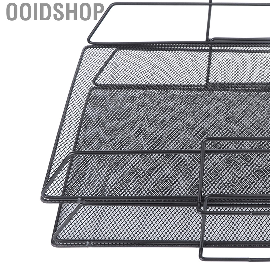 Ooidshop 2-Tier Mesh Desktop File Document Letter Tray Holder Rack ...