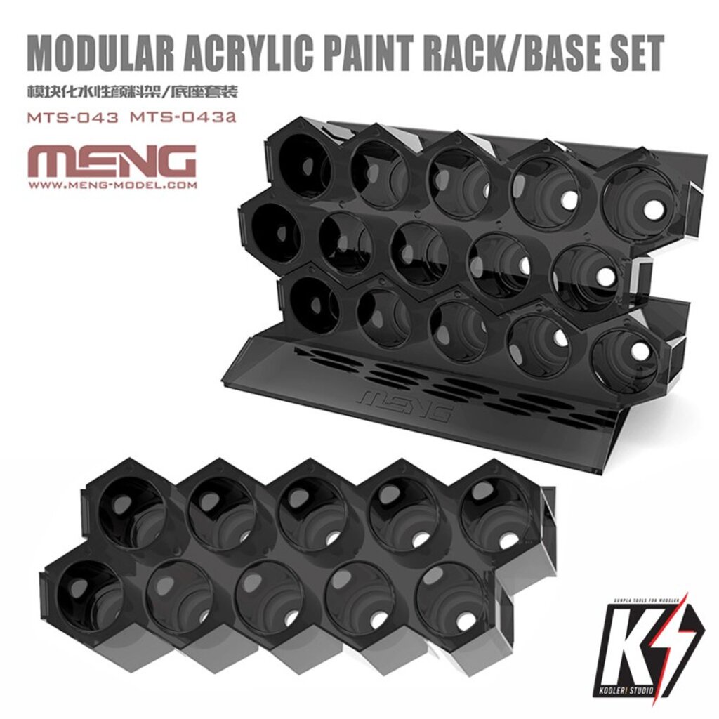 MENG ชั้นวางขวดสี สำหรับสี Mr.Color Vallejo กันพลา กันดั้ม Gundam ...