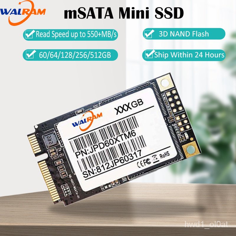 Walram msata SSD 60GB 64GB 128GB 256GB 512GB 1TB mini Internal Solid ...