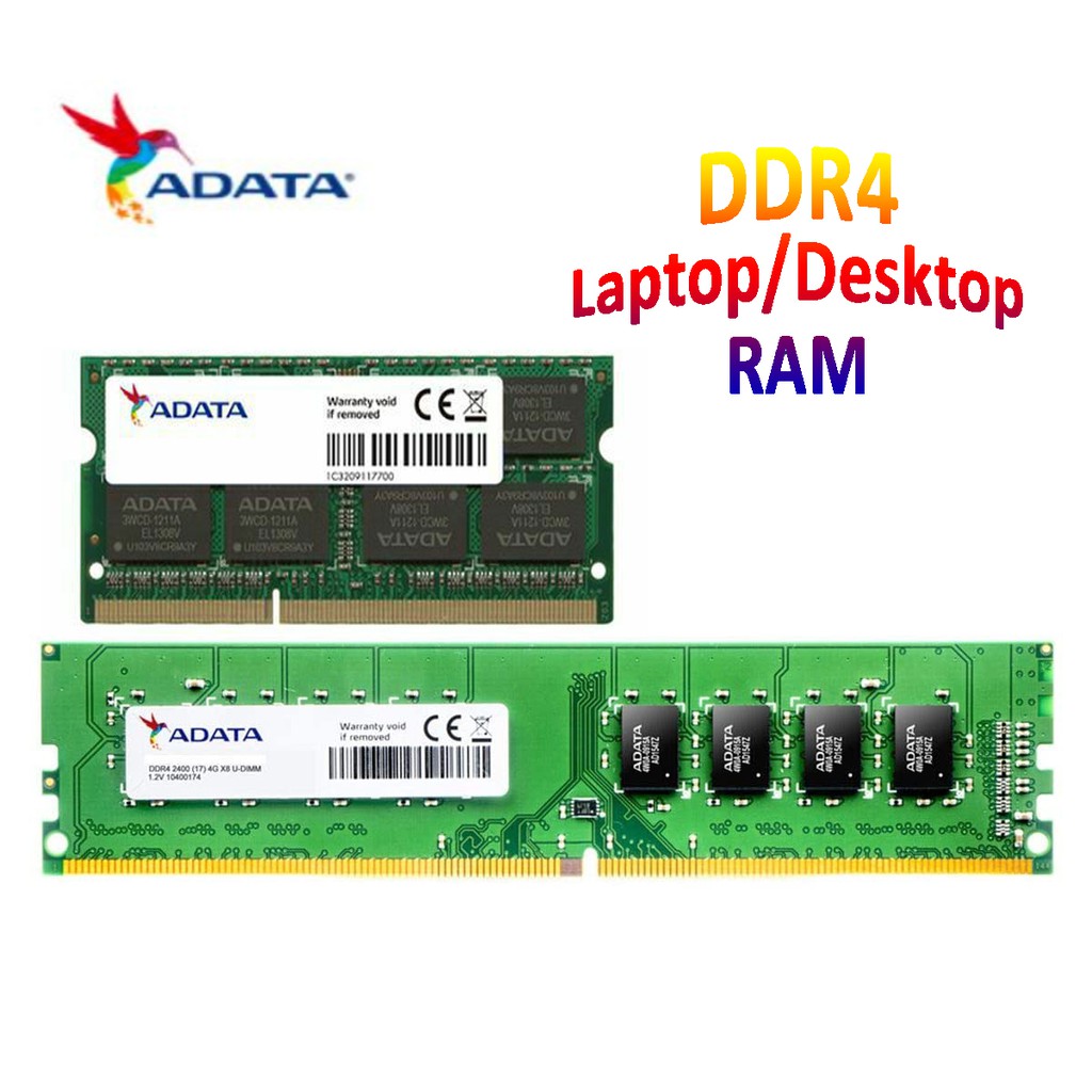 ADATA RAM DDR4 2400/2666/3200 UDIMM/SODIMM 4GB/8GB Laptop/Desktop RAM ...