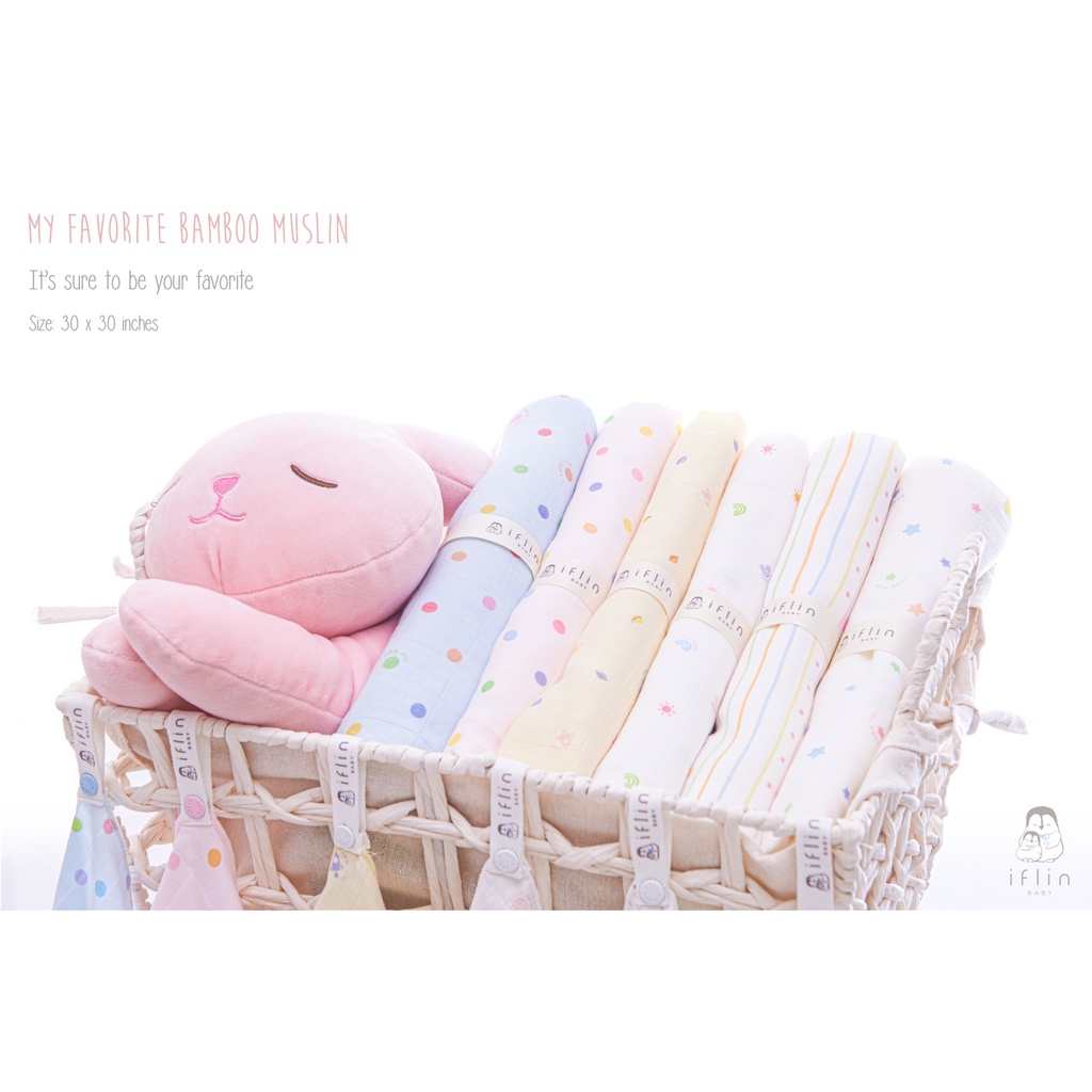 Iflin Baby - My Favorite Bamboo Muslin ผ้าอ้อมใยไผ่ - ผ้าอ้อมเด็ก ...
