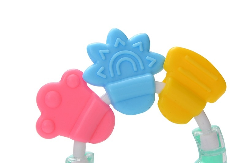 New Cartoon Baby Baby Teether Educational Toys Bite Baby Rattle Round ...