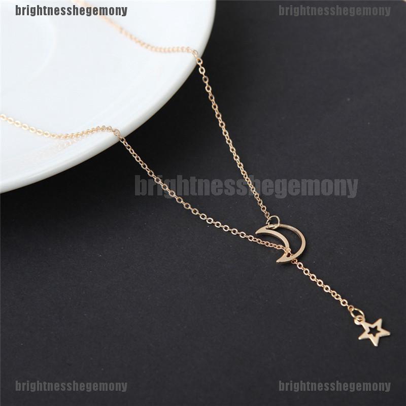 BMTH Moon Star Pendant Necklace Statement Chain Necklace adore ...