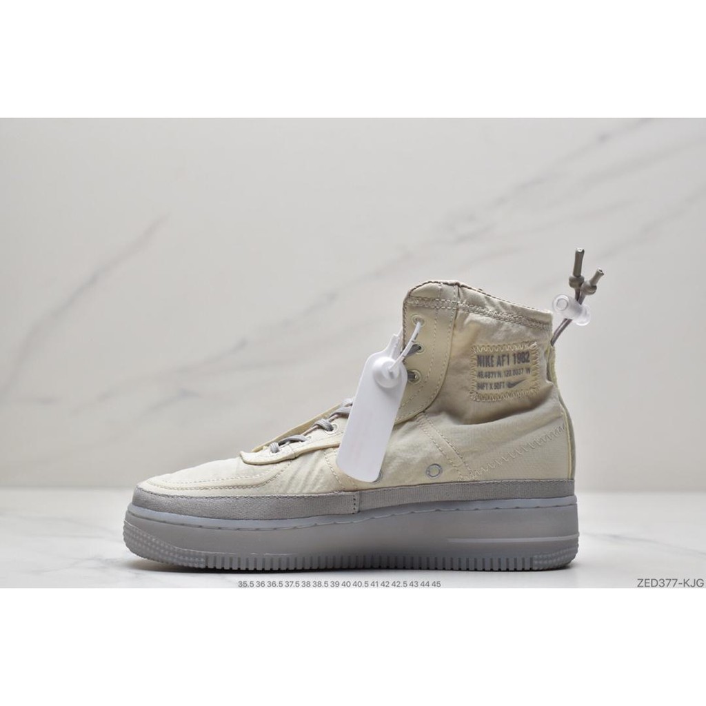 Nike Wmns Air Force 1 Shell ซีรีส์เปลือกทำงาน Dark Olive Black แอร์ฟอร ...