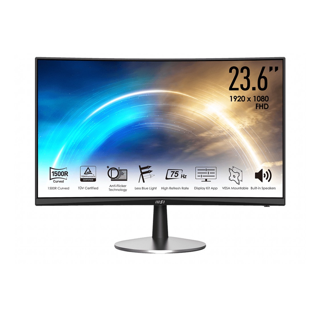 รุ่นใหม่ MSI Pro MP242C 24 Curved Full HD 1920 x 1080 75 Hz D-Sub HDMI ...