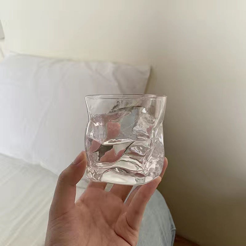 แก้วน้ำแก้วทรงเหลี่ยม Twisting Cup สไตล์ญี่ปุ่นและเกาหลี Twisted Whisky ...