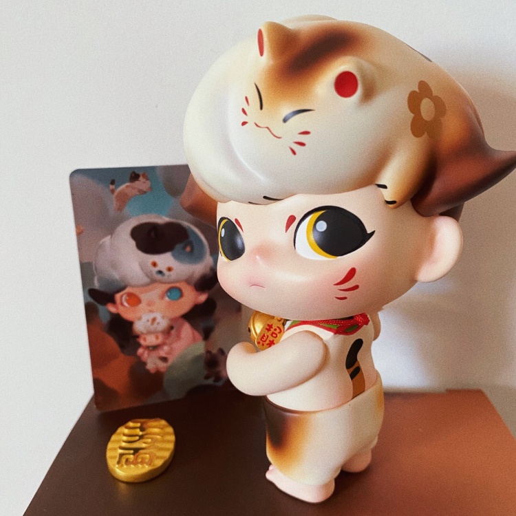 ของแท้POPMART Dimoo ตุ๊กตาแมวนําโชค ขนาดใหญ่ ของขวัญ สําหรับตกแต่ง ...