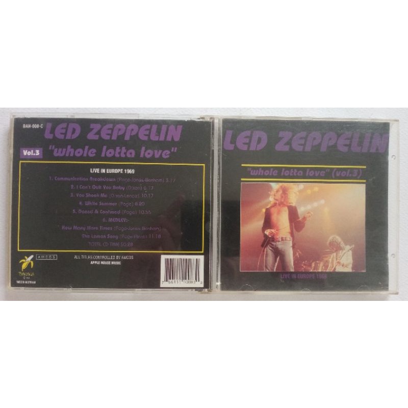 ซีดีเพลง LED ZEPPELIN Whole Lotta Love - Vol.3 (LiveConcert) RARE CD Music - ningyimmee - ThaiPick
