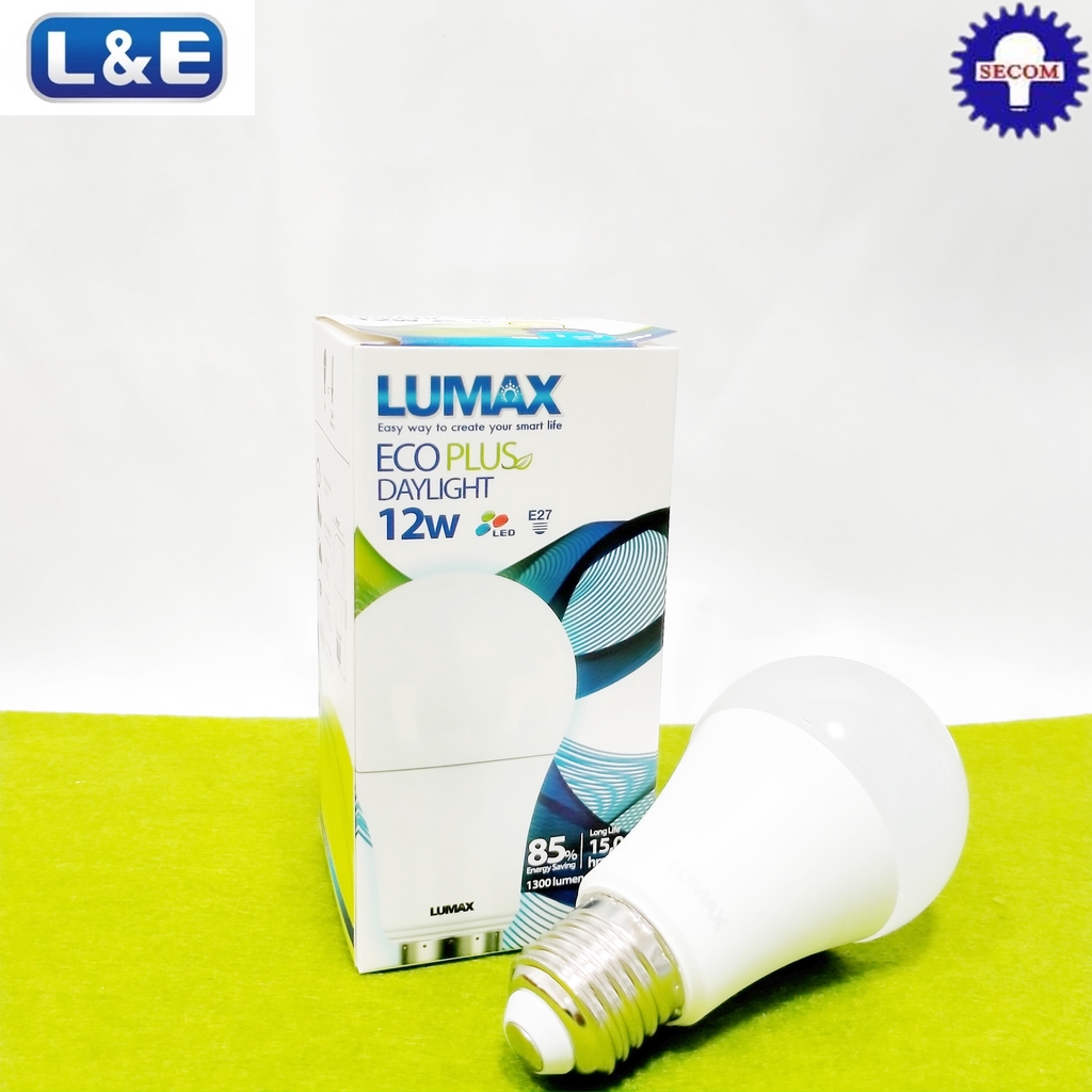 หลอดไฟ LED LUMAX ECO PLUS 12W Daylight / Warmwhite ขั้ว E27 หลอดประหยัดไฟ หลอดไฟแอลอีดี หลอดLED ...