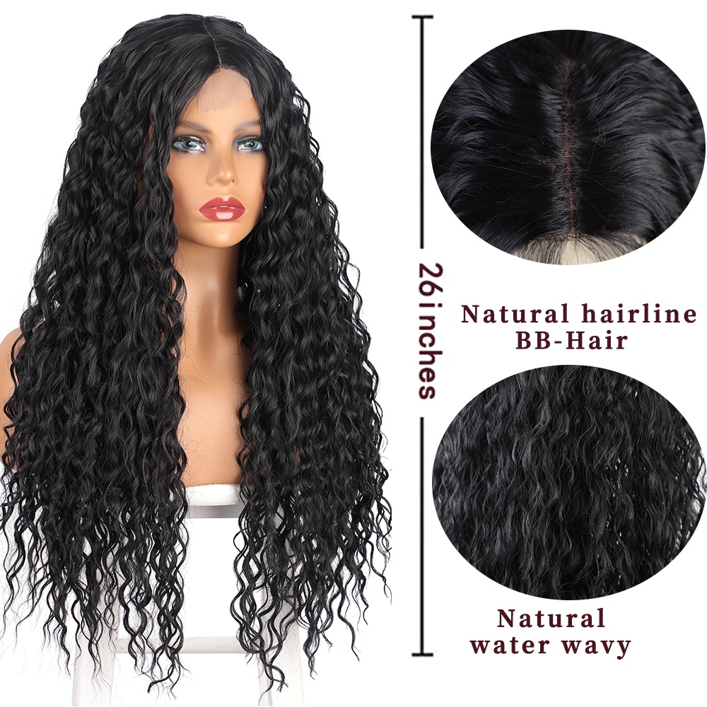 NewSUe EXQUISITE Synthetic Wigs for Black Women Long Water Wavy Wigs ...