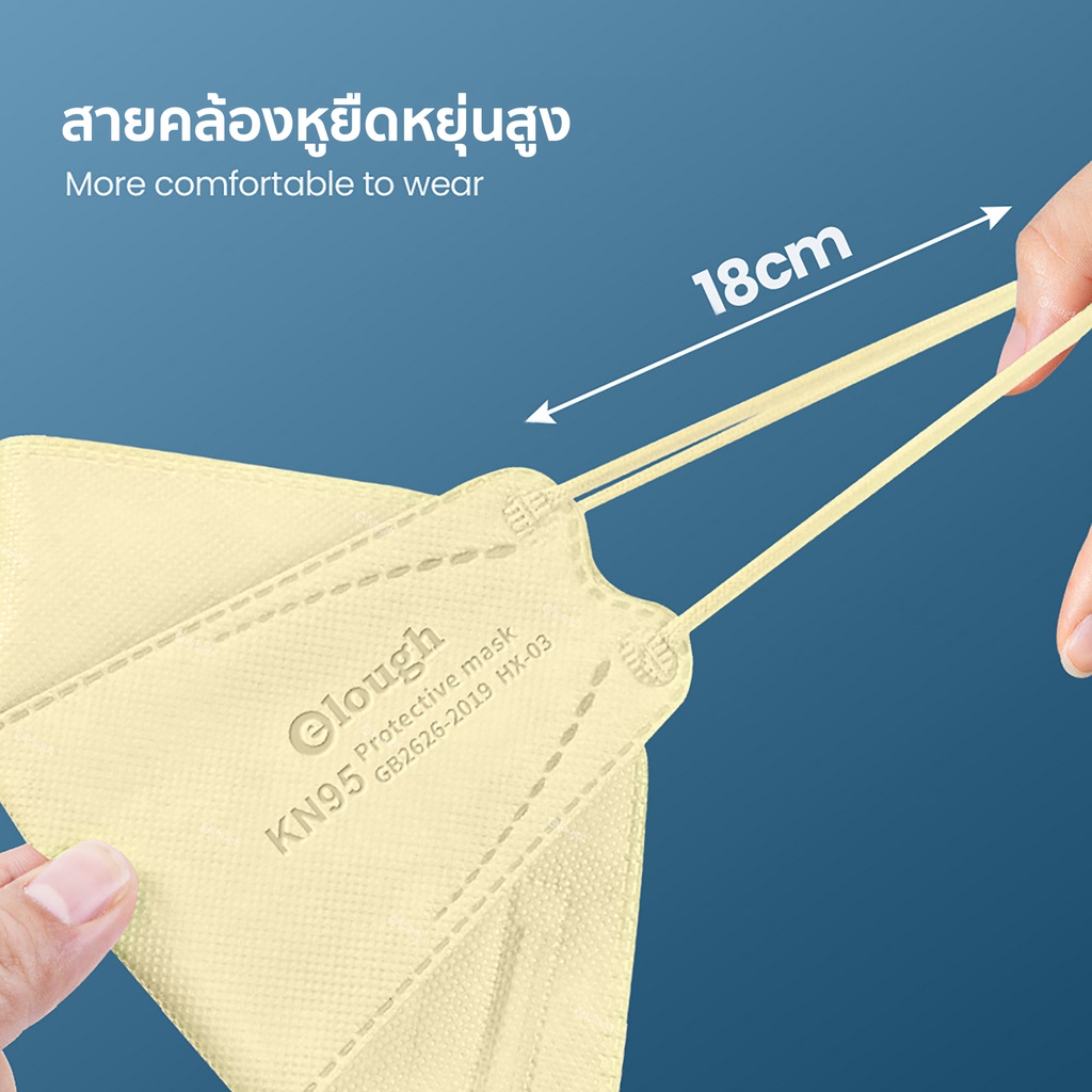 แมส Elough 4D KN95 สไตล์ Morandi หน้ากากอนามัย หนา 4 ชั้น 1 ห่อ มี 10 ชิ้น - allseasonsbkk ...