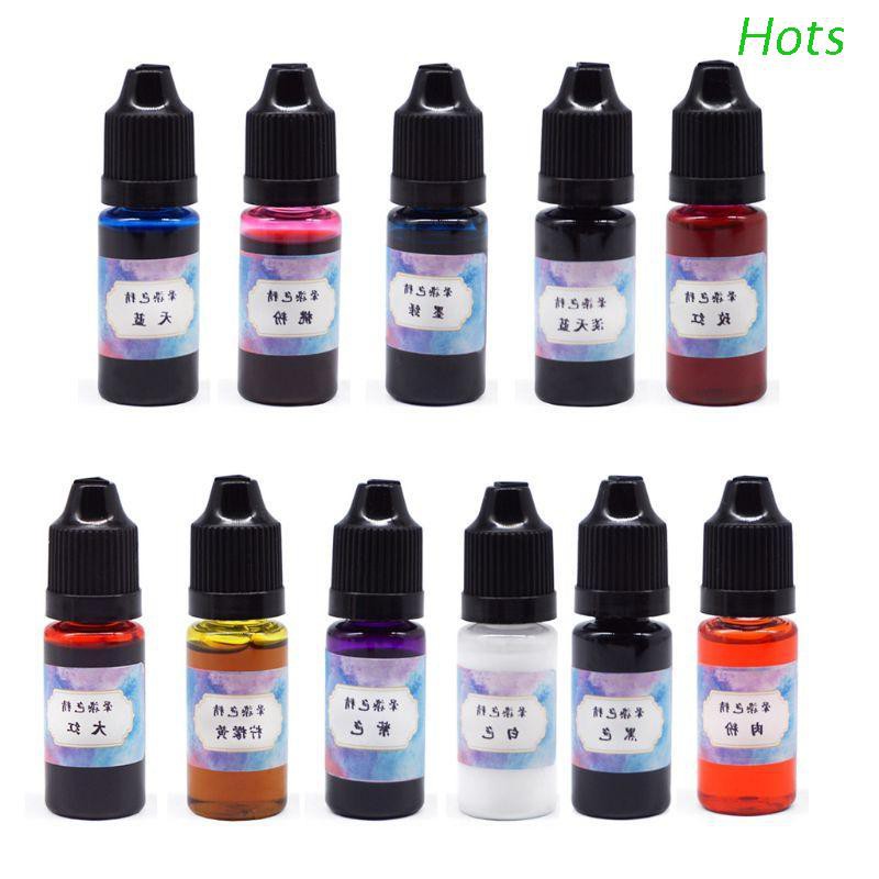 Hots 11 Colors 10 ml Resin Epoxy Pigment Dye Dye Liquid Ink Diffusion ...