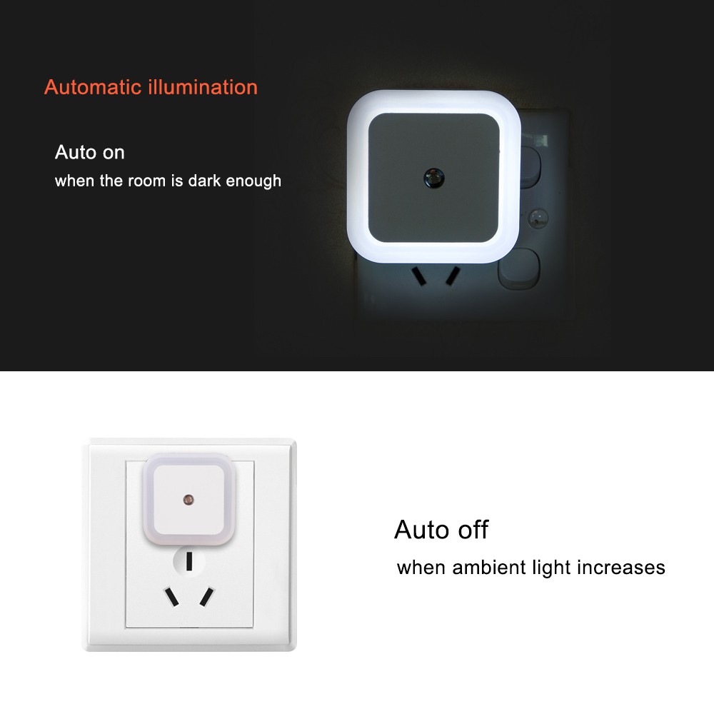 【COD】0.4W 4 LED Smart LED Light Sensor Lamp Plug-in Eletric Energy ...